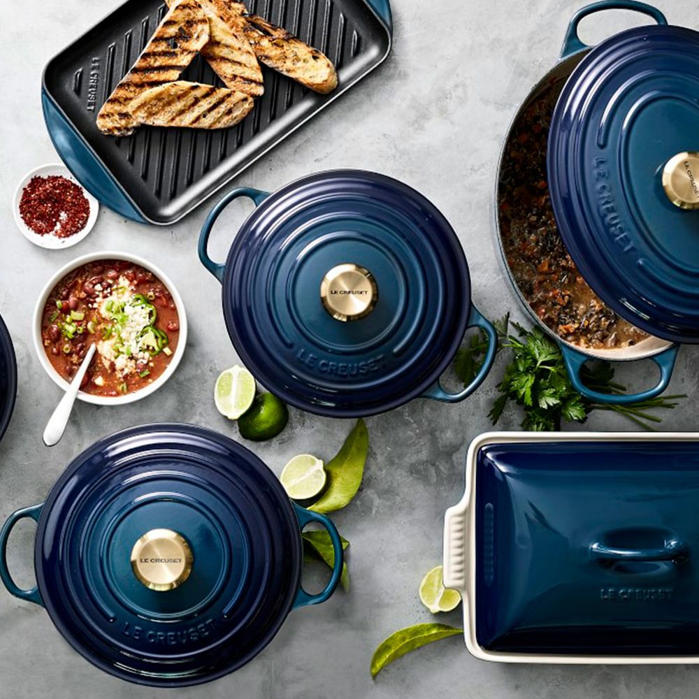 Le Creuset | panela redonda signature 20 cm azul agave le creuset ...